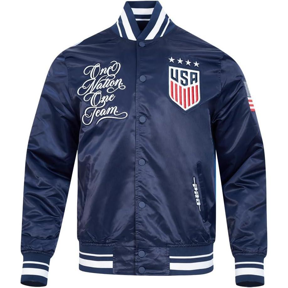 Pro Standard Mens USSF Sublimated Satin Jacket(Midnight Navy ...