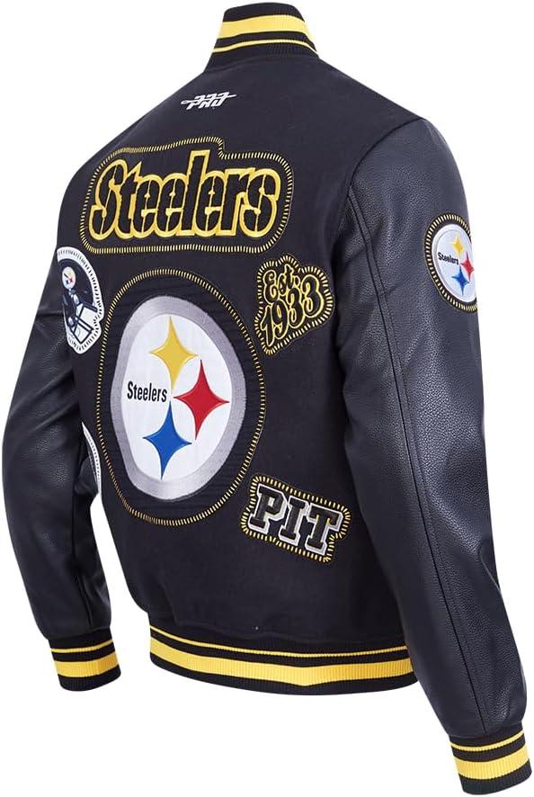 Mens NFL DIY Pick Stitch Varsity Jacket(Black) - ProStandard Store
