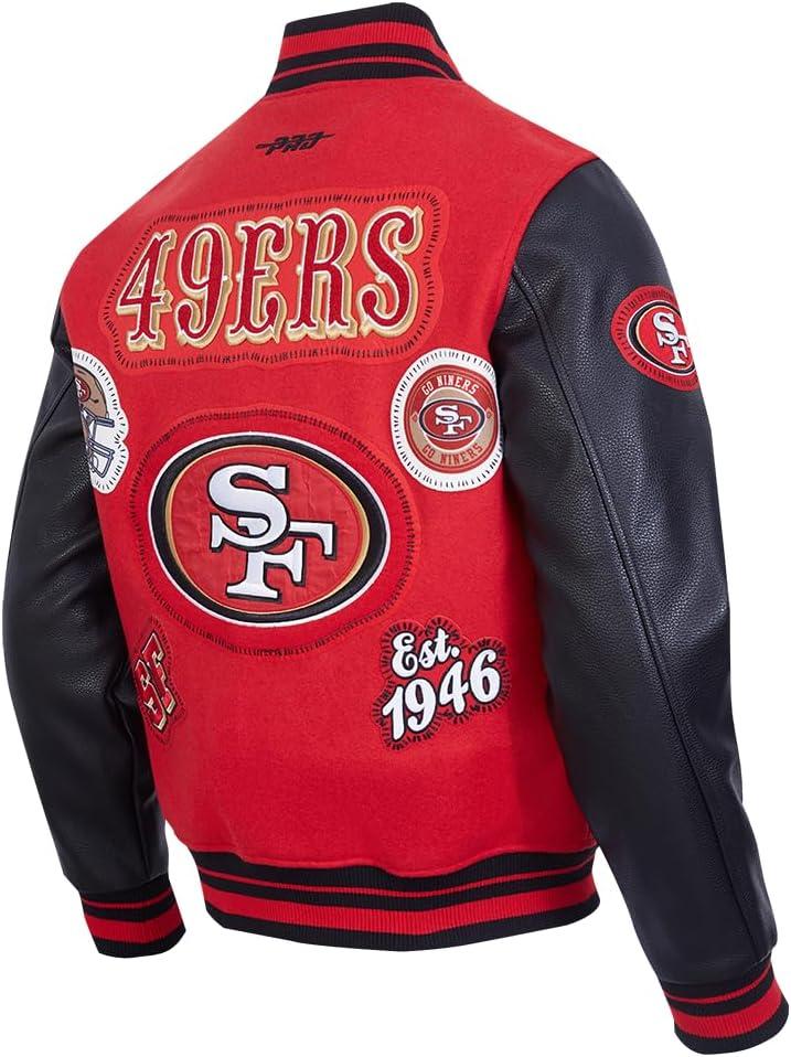 Mens NFL DIY Pick Stitch Varsity Jacket(Red) - ProStandard Store