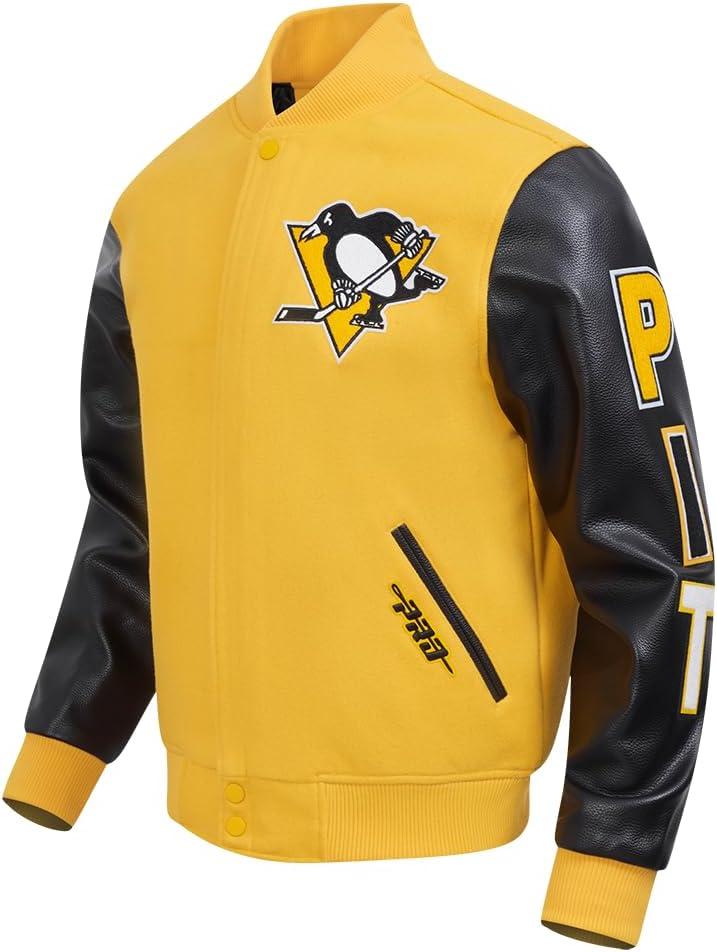 Pro Standard Mens NHL Classic Varsity Jacket(Yellow/Black ...